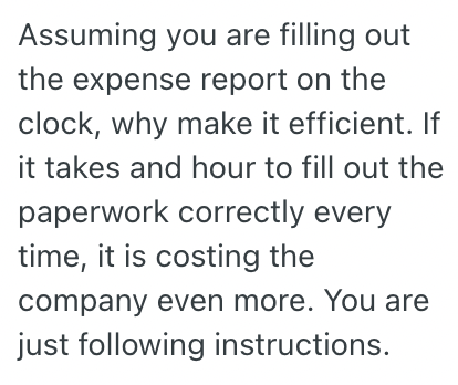 A new HR person made expense reports harder, so this employee created a ...
