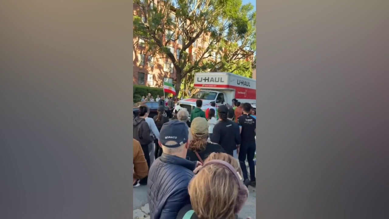 Video shows chaotic scene as U-Haul truck drives through LA protest