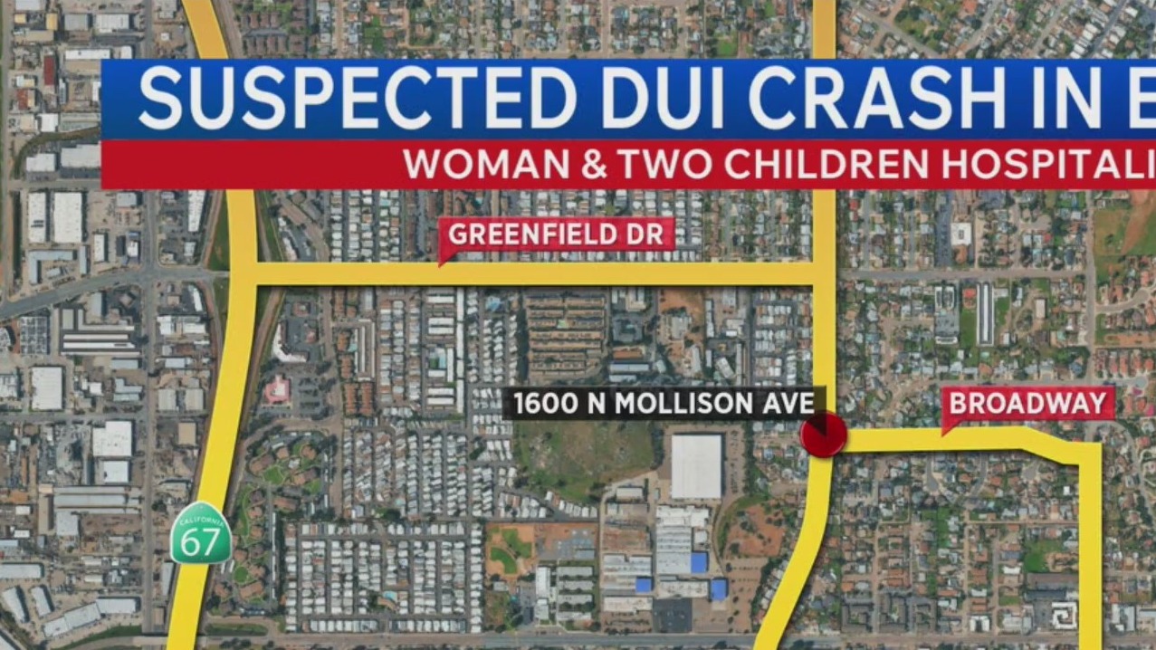 Suspected DUI crash in El Cajon