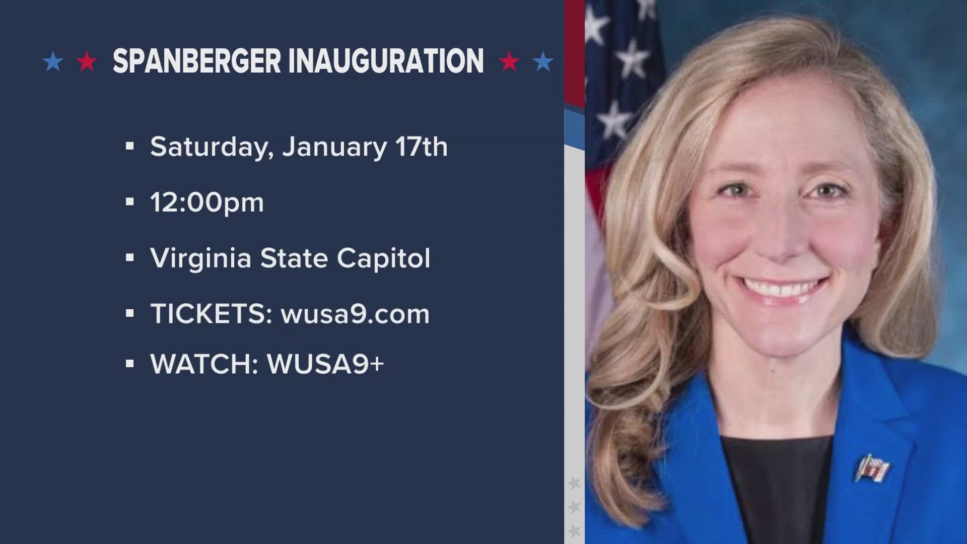 Countdown to Abigail Spanberger's inauguration begins