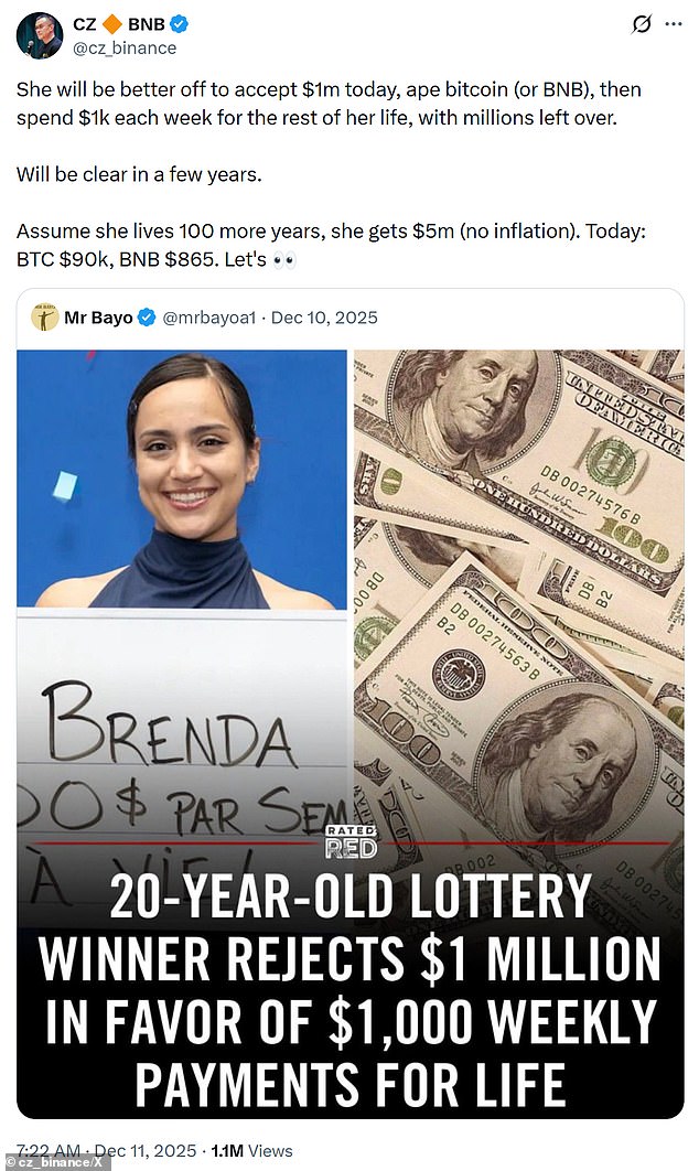 Gen Z woman divides internet after winning lottery by rejecting $1 ...
