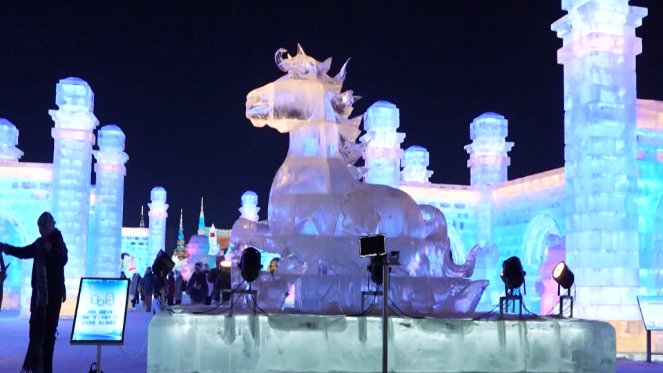 Harbin Ice Festival lights up northern China