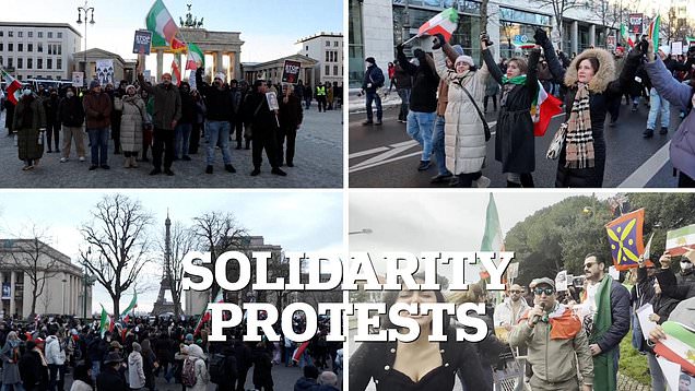 Hundreds protest worldwide backing anti-govt Iran rallies