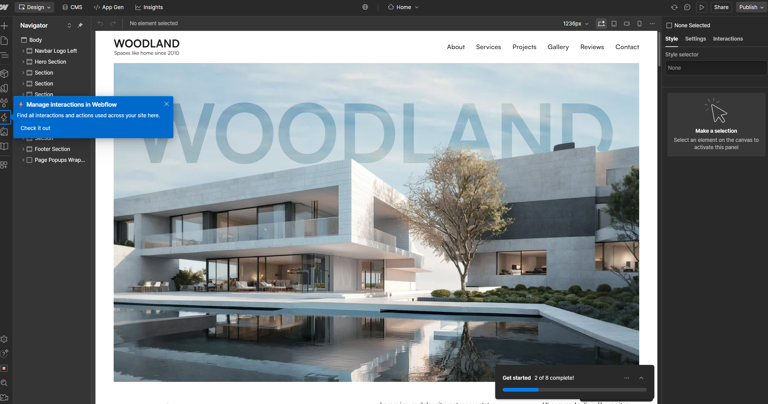 Webflow website builder