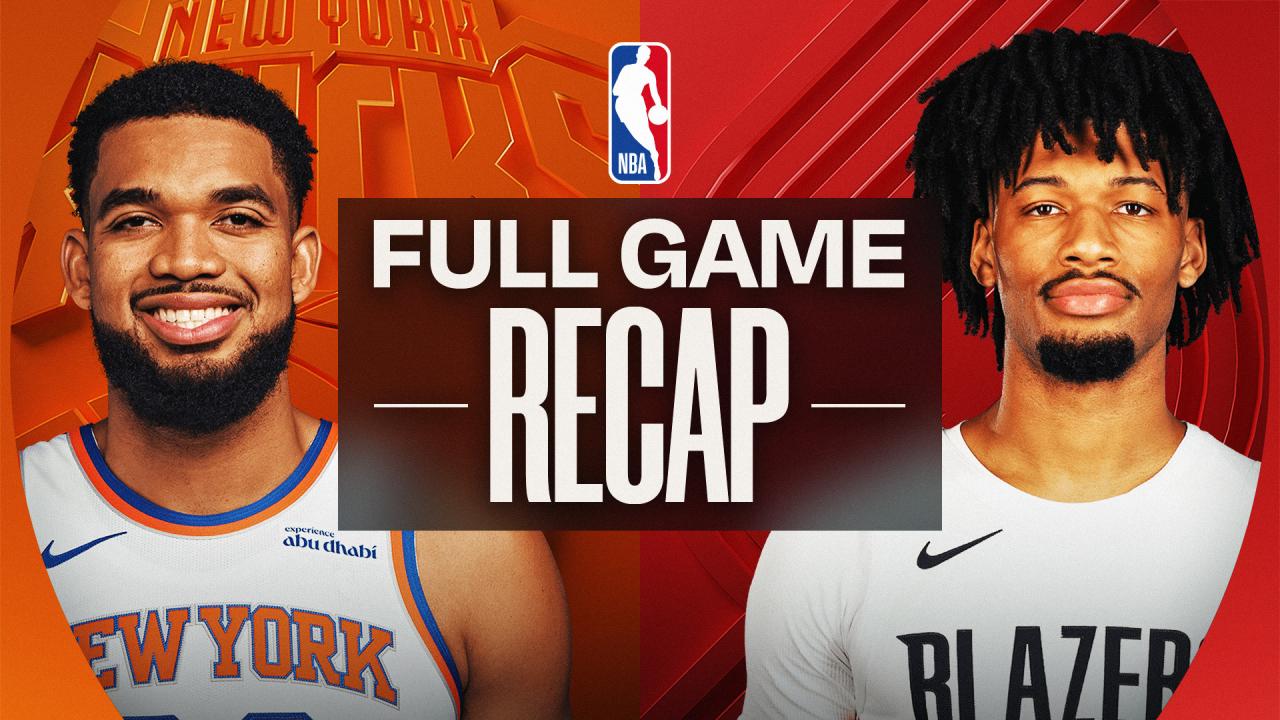 Game recap: Knicks 123, Trail Blazers 114