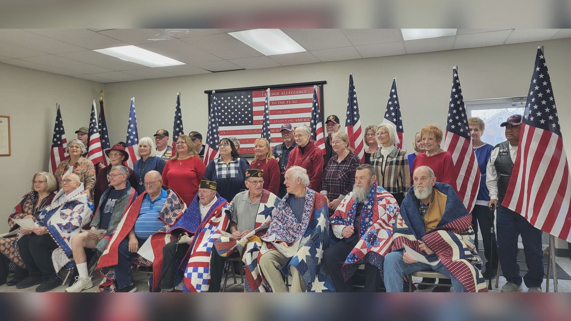 Quilted Leaf Quilt Guild presents nine Quilts of Valor at Wallace ...