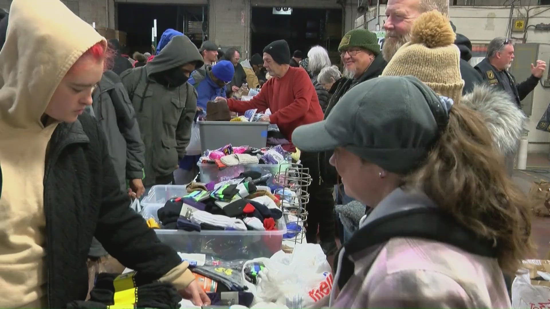 Over two thousand pairs of socks given away at 'Sock it to Homeless' drive