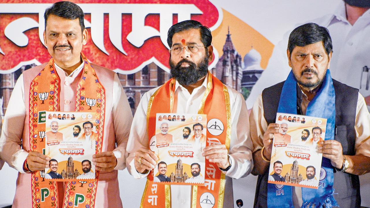 BMC election 2026: Mahayuti alliance releases 29-point manifesto ahead ...