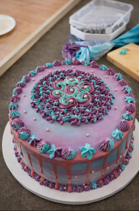 Galaxy theme piñata cake that wows everyone