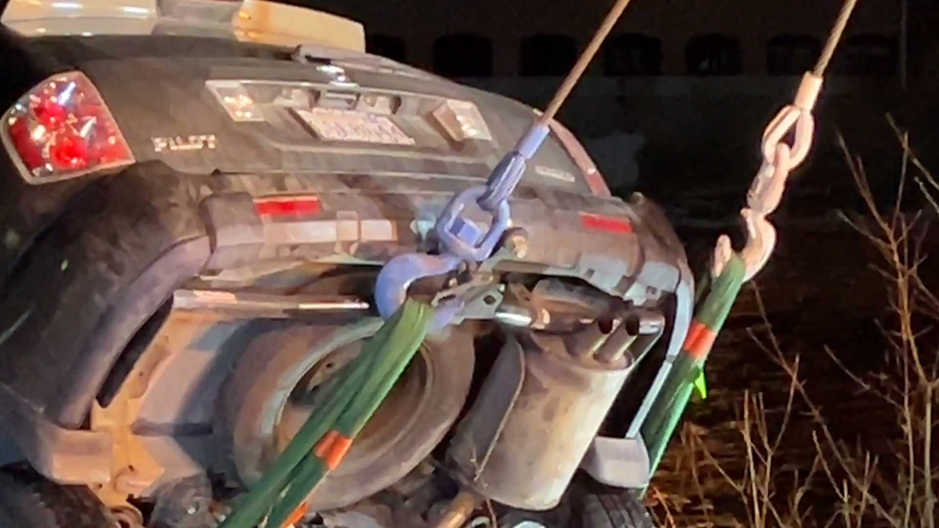 Car removed from bank of Winooski River after parking lot accident