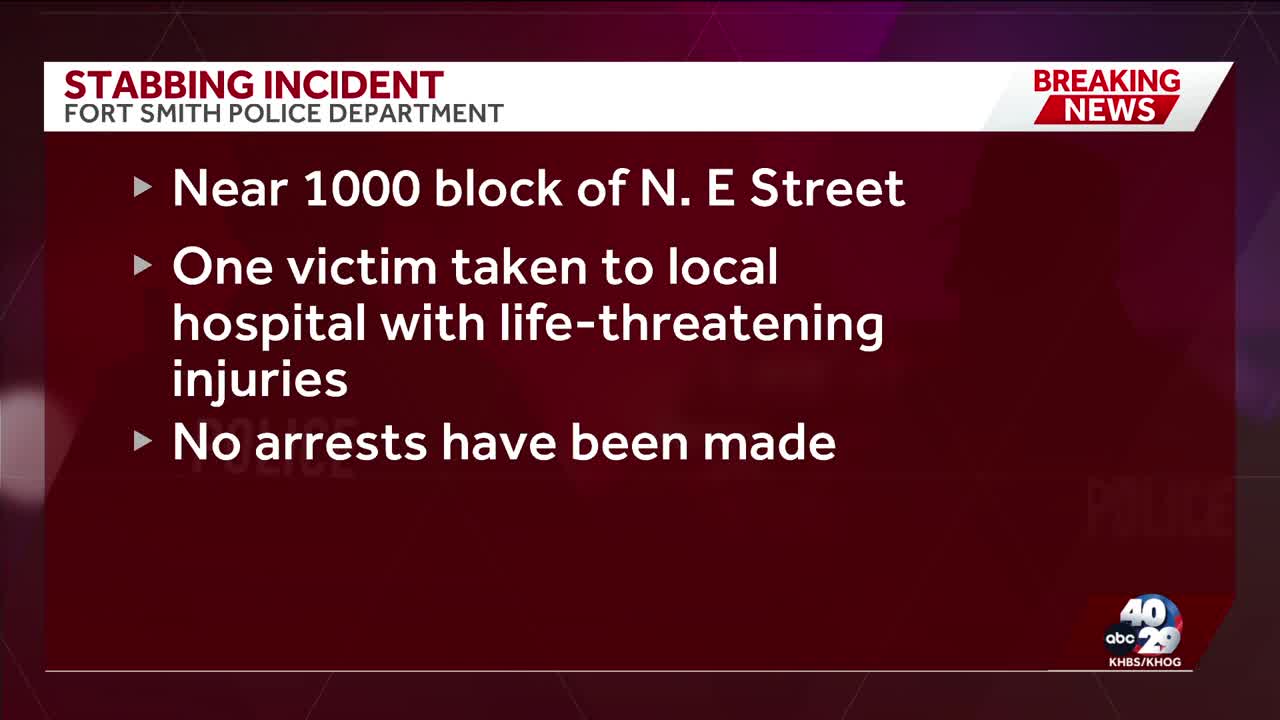 Police investigate stabbing in Fort Smith