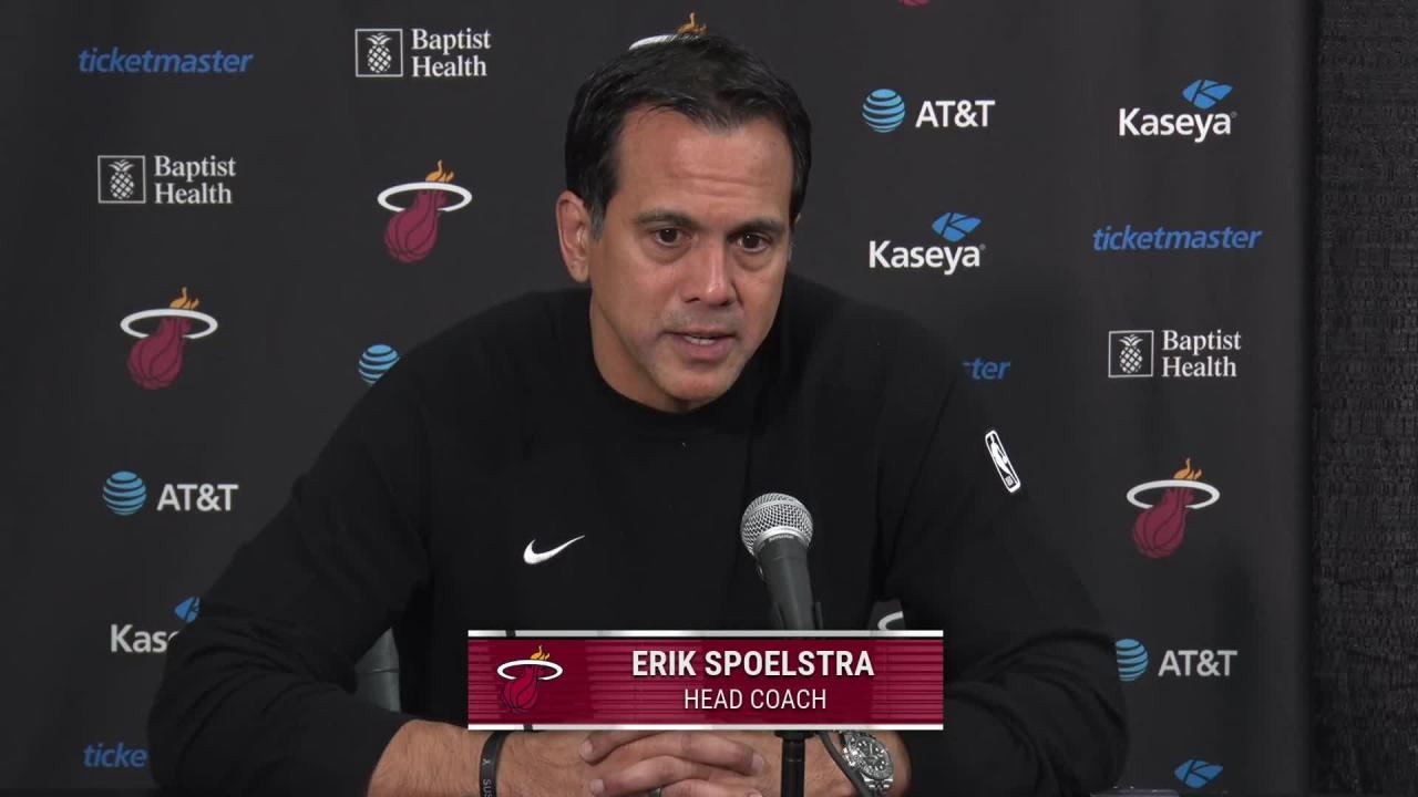 MIA 112, OKC 124: Heat coach Erik Spoelstra postgame media availability