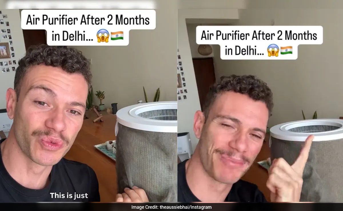Man shares how two months in Delhi filled his air purifier with dust