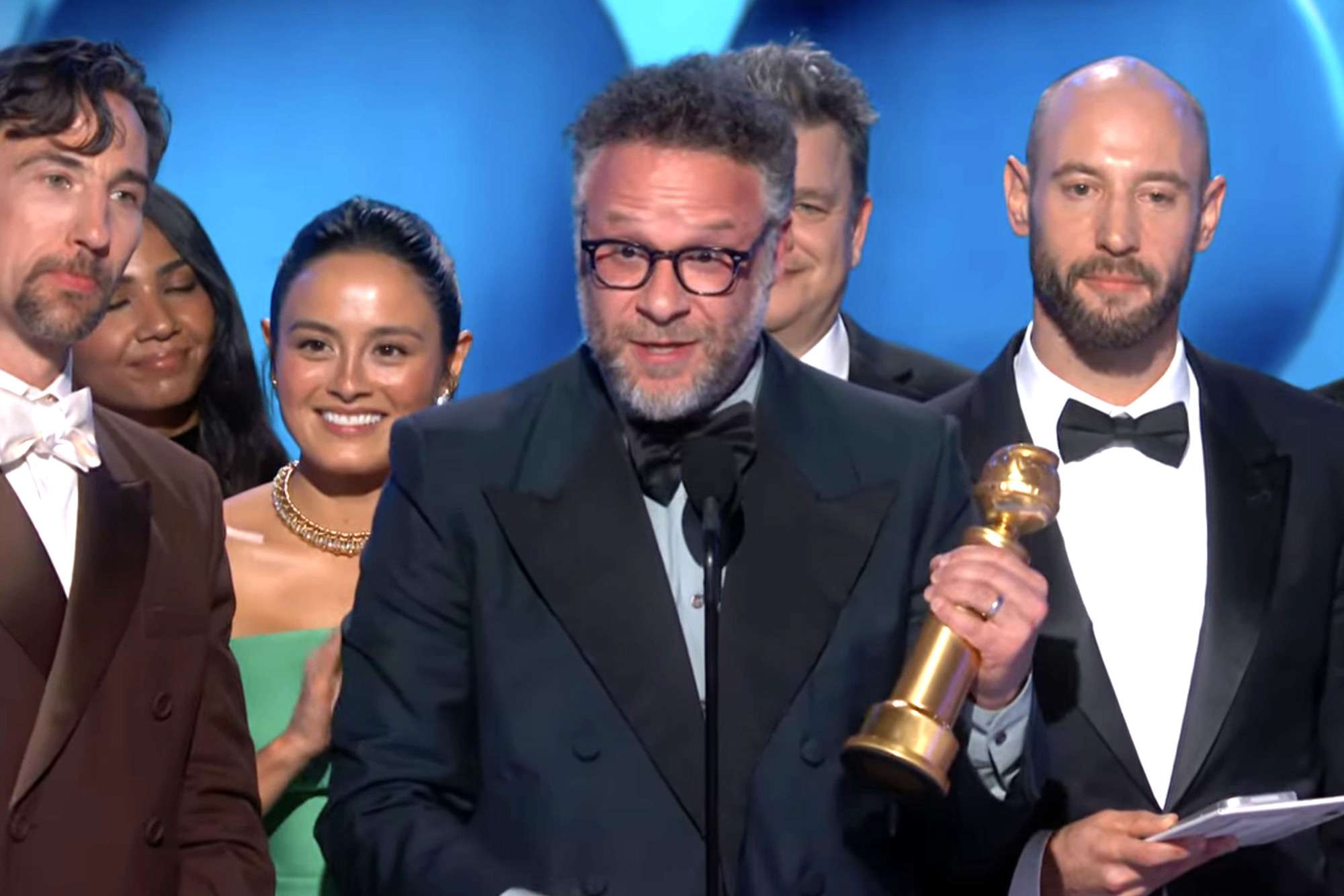 Seth Rogen dedicates 'The Studio' best comedy 2026 Golden Globes win to ...