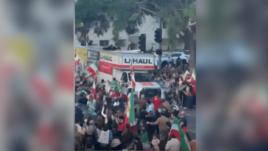 LAPD arrests, identify driver who plowed U-Haul into Iranian protest in LA