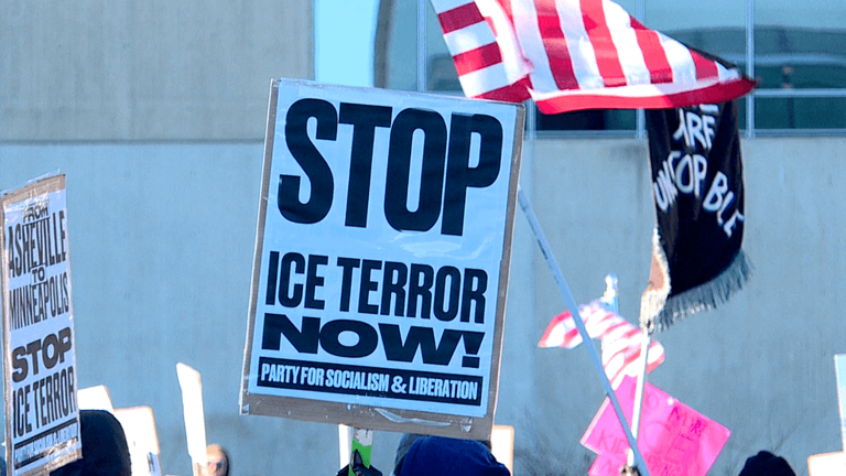 'It's sickening': Asheville groups protest denouncing ICE and urging ...
