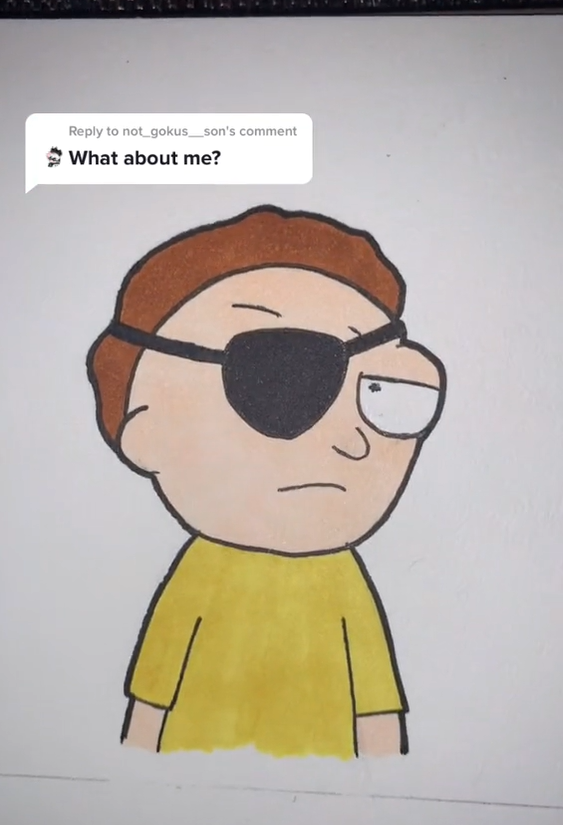 Evil Morty artwork illustration and fan art