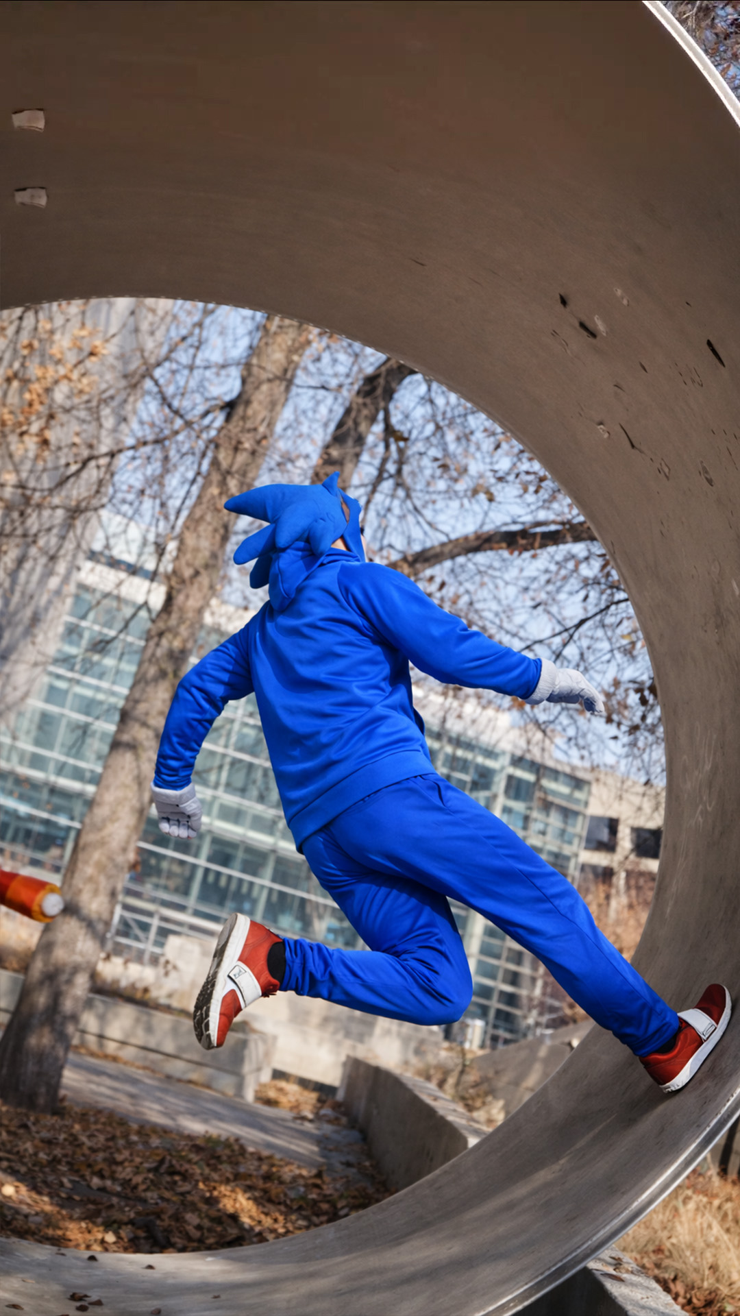 Sonic-style running upside down in real life