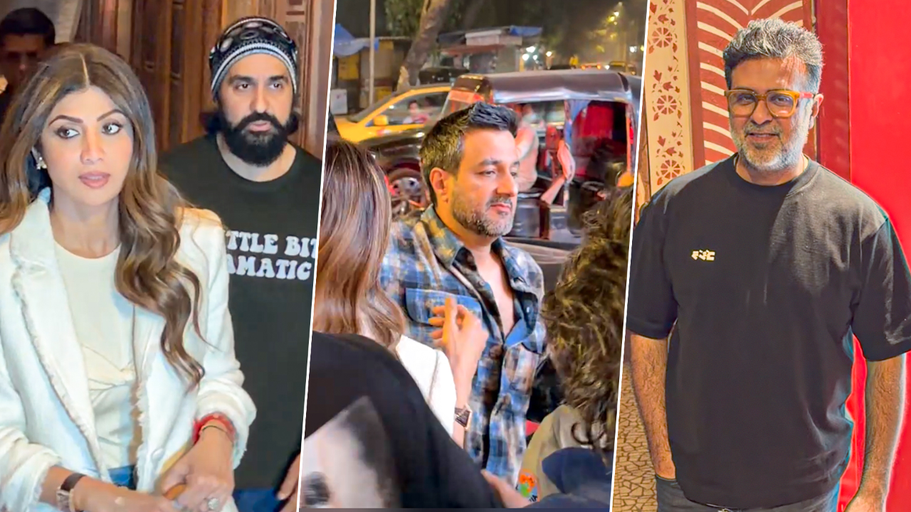 Shilpa Shetty & Raj Kundra spotted post their dinner date with Pathaan ...