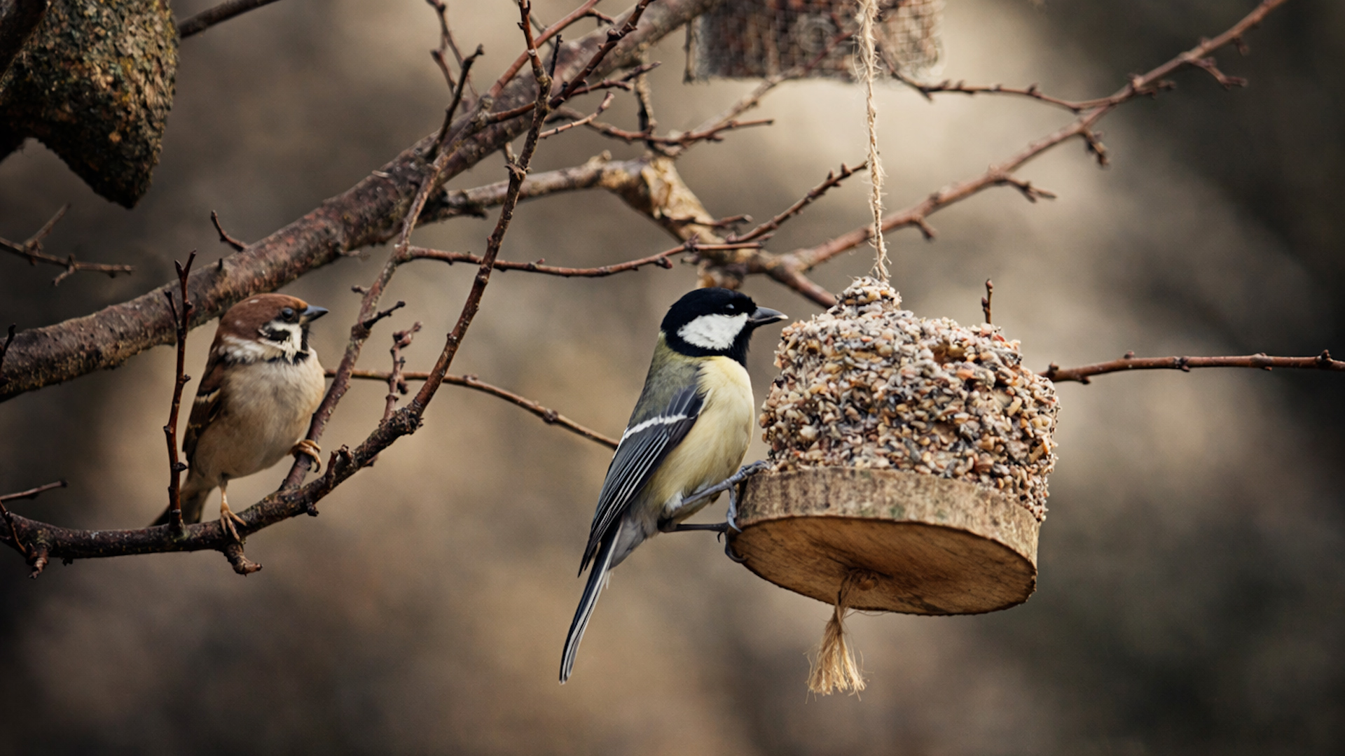 Making simple bird feeders for winter
