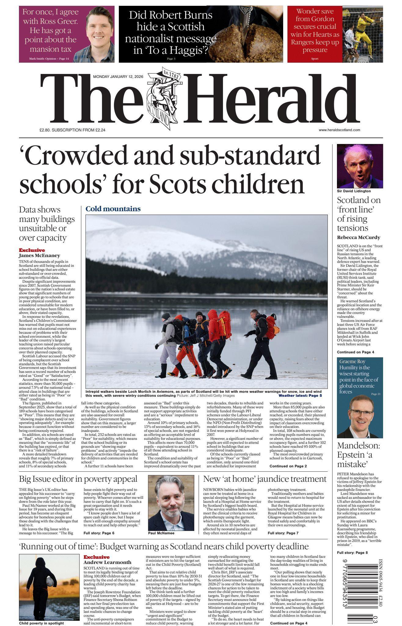 Scotland's papers: Waiting times woes and Iran protest deaths