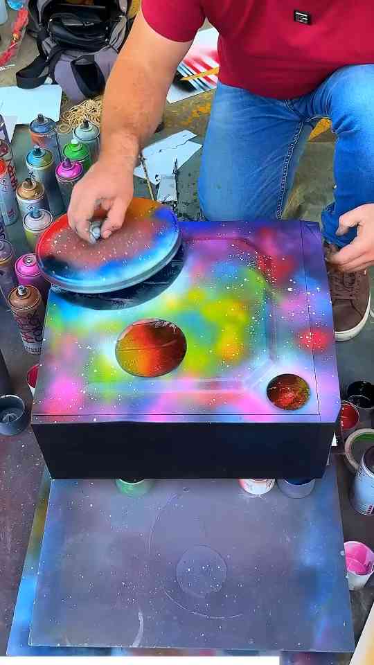 Street artist sprays my office PC