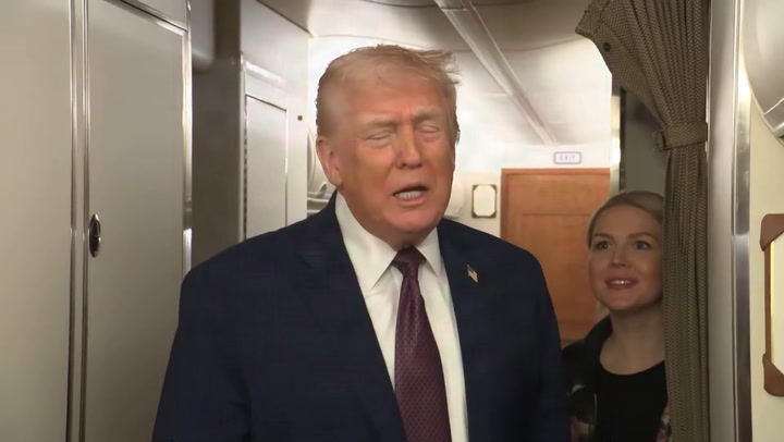 Trump, 79, makes awkward joke about 'grabbing' Karoline Leavitt in Air ...