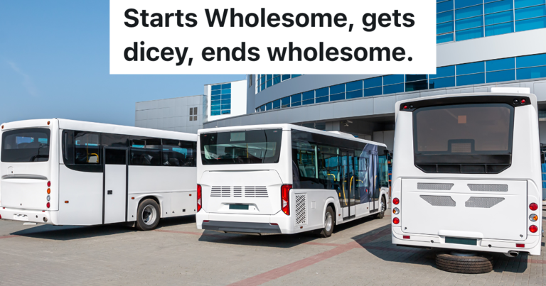 Kind man helps little old lady at a bus station kiosk, and she later ...