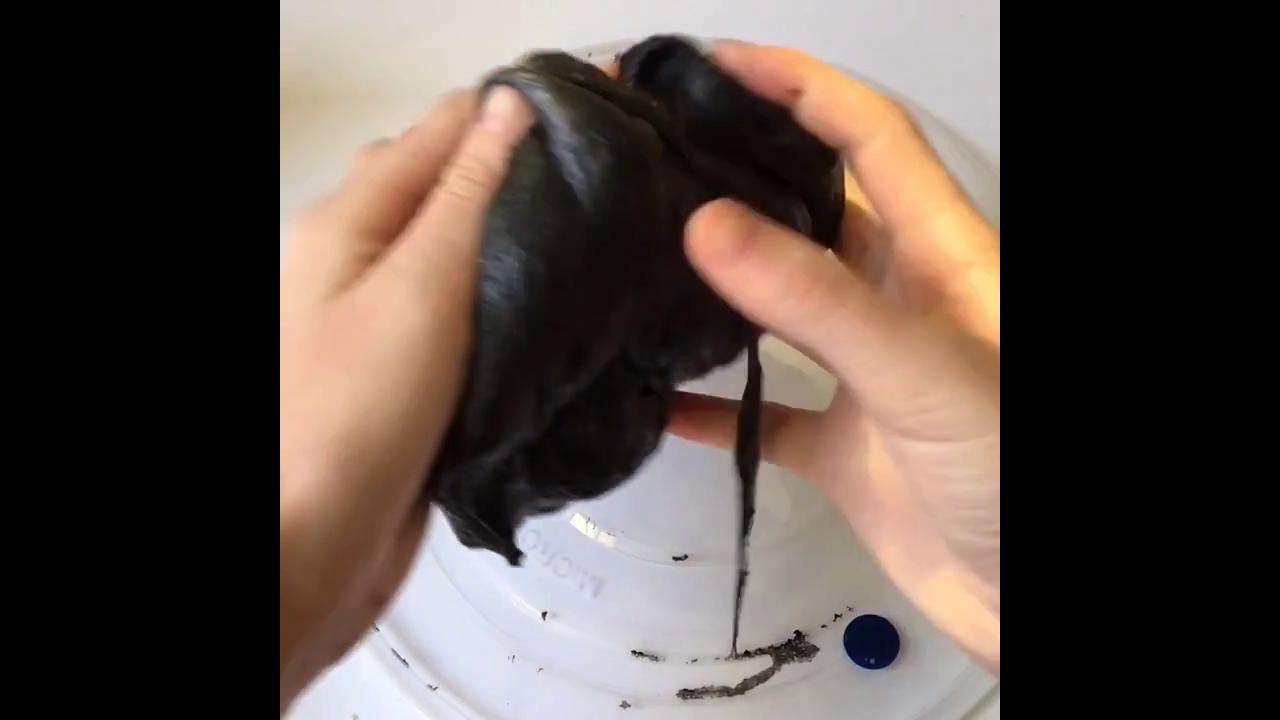 Mashing soft grey bubbly slime ASMR