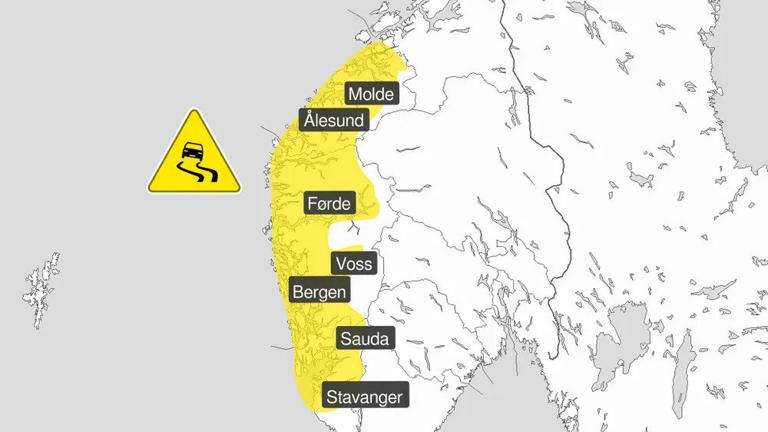 Utvidet farevarsel om snø i flere fylker
