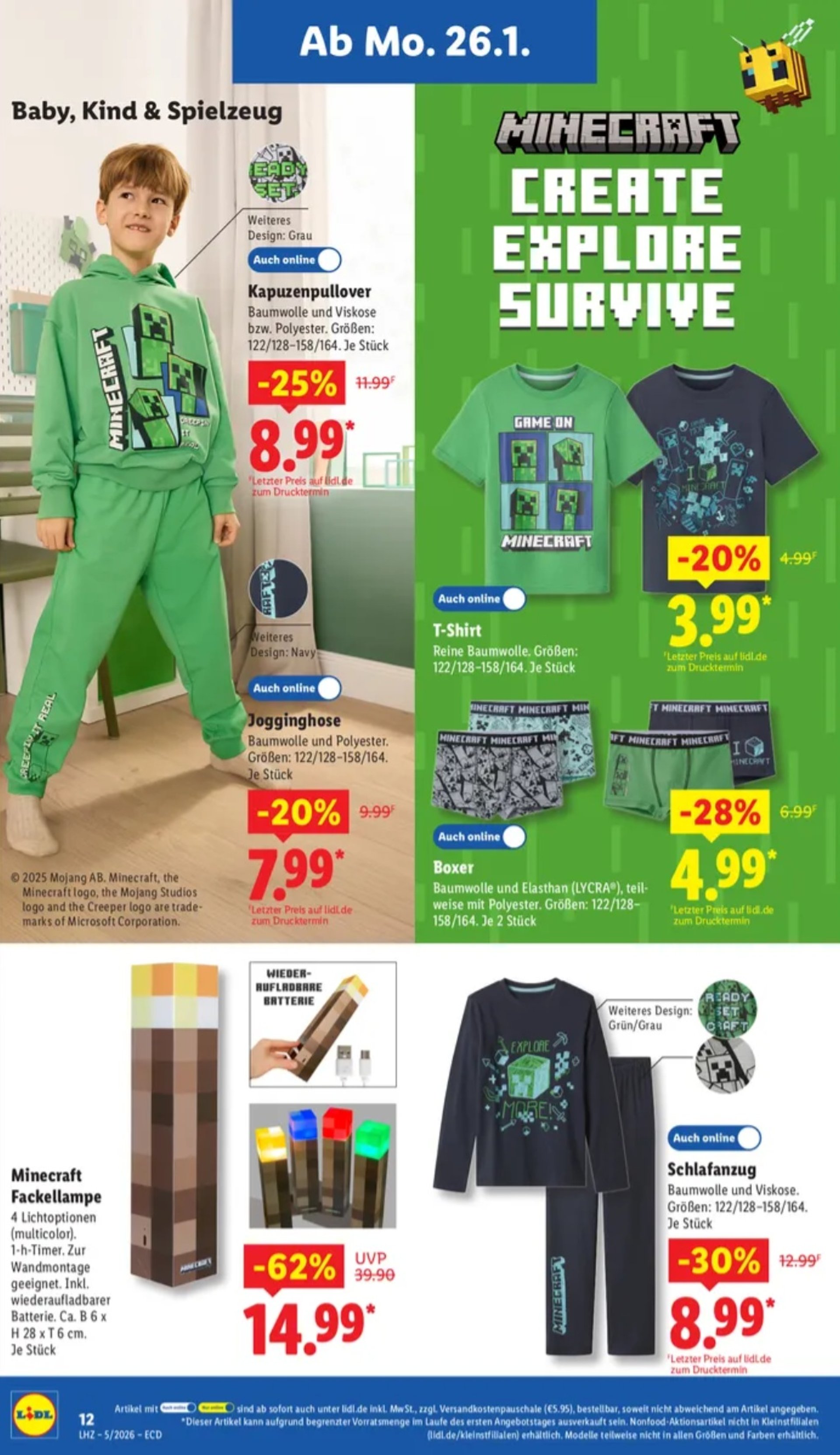 Bis zu 62 Prozent sparen: Lidl macht kleinen Minecraft-Fans eine Freude