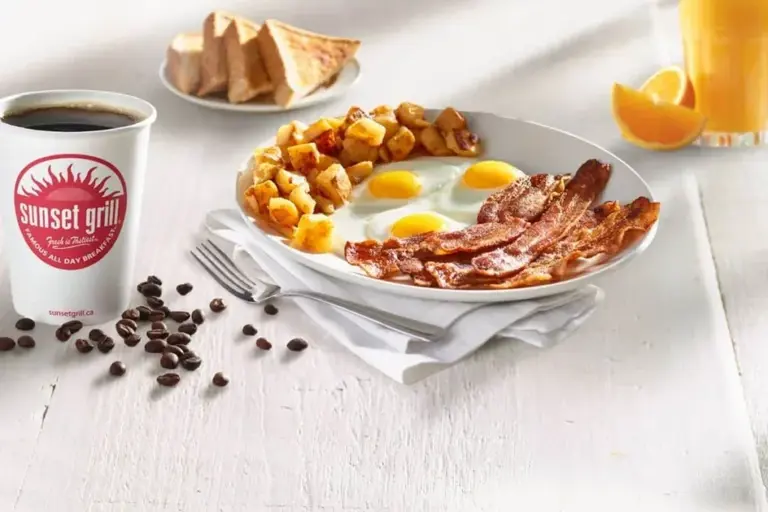 Sunset Grill menu prices with calories [updated 2026]