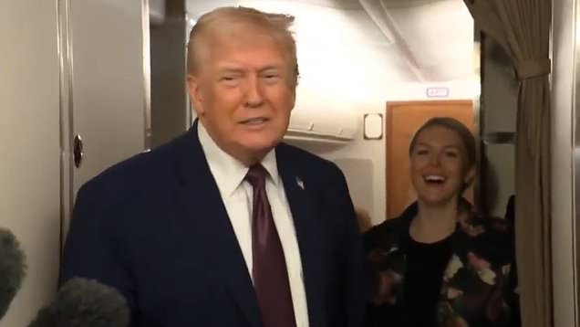 Trump jokes about looking 'for something to grab' during turbulence on ...