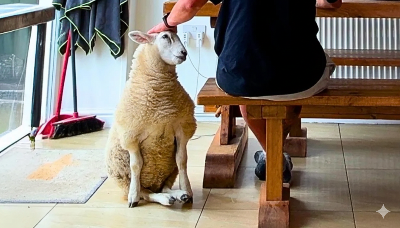 Disabled lamb was rejected - now she’s the star of her dad’s life