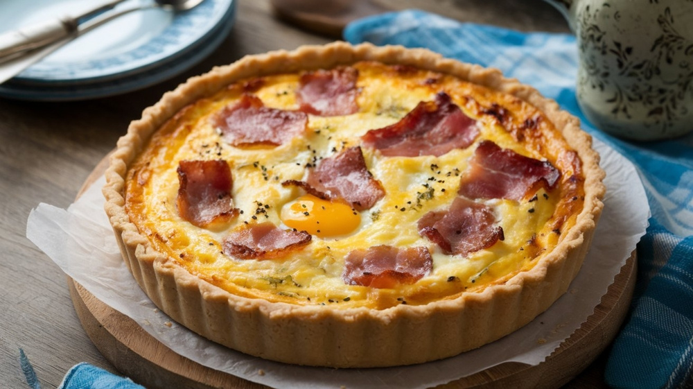 Quiche de presunto e queijo: receita fácil com recheio cremoso e massa ...