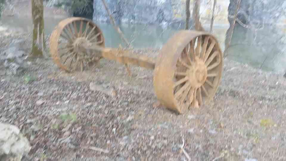 What cameras captured inside a flooded limestone mine