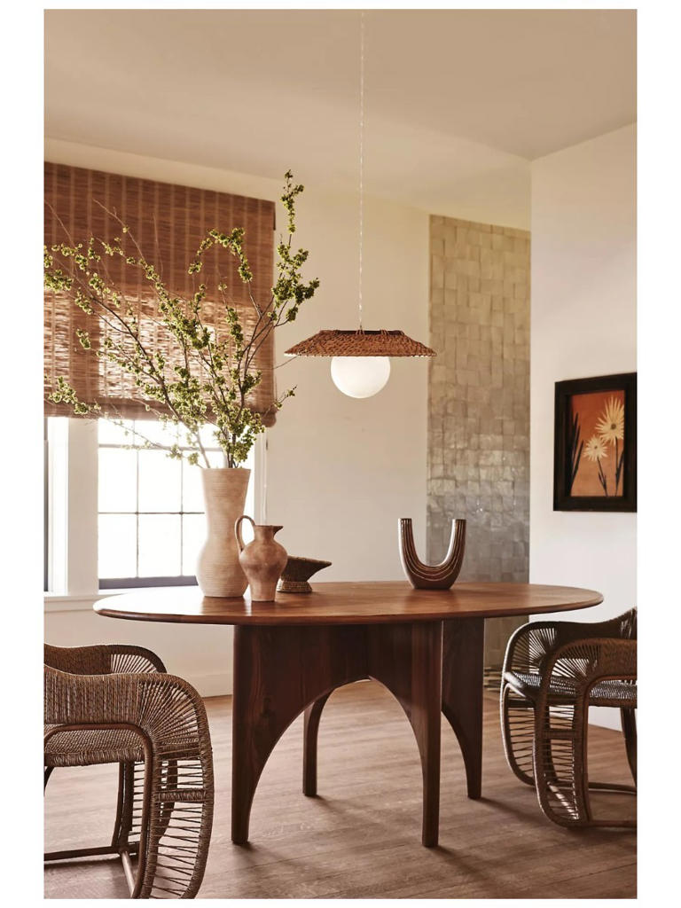 Modern farmhouse dining area