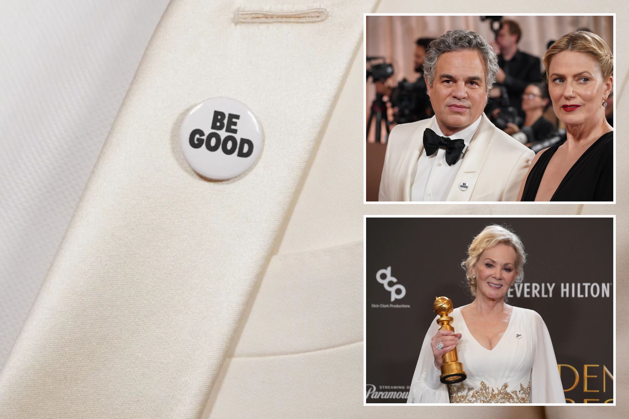 Hollywood actors and actresses wear anti-ICE pins at Golden Globes