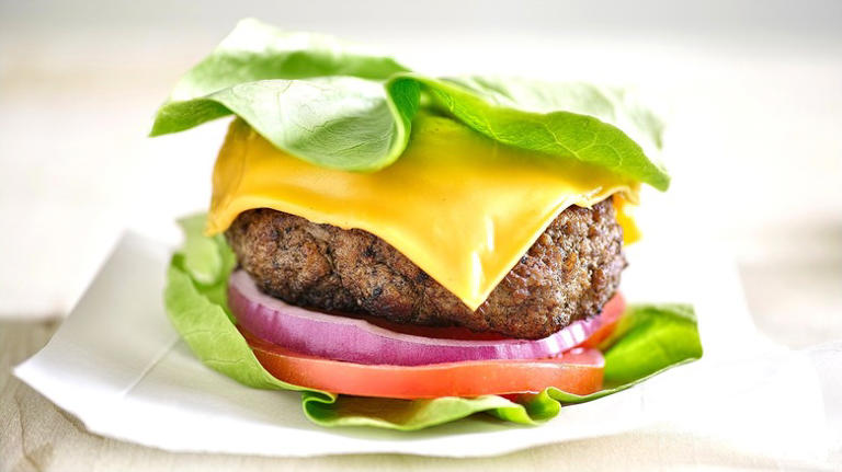 The bunless burger trend just got more interesting with sweet potatoes