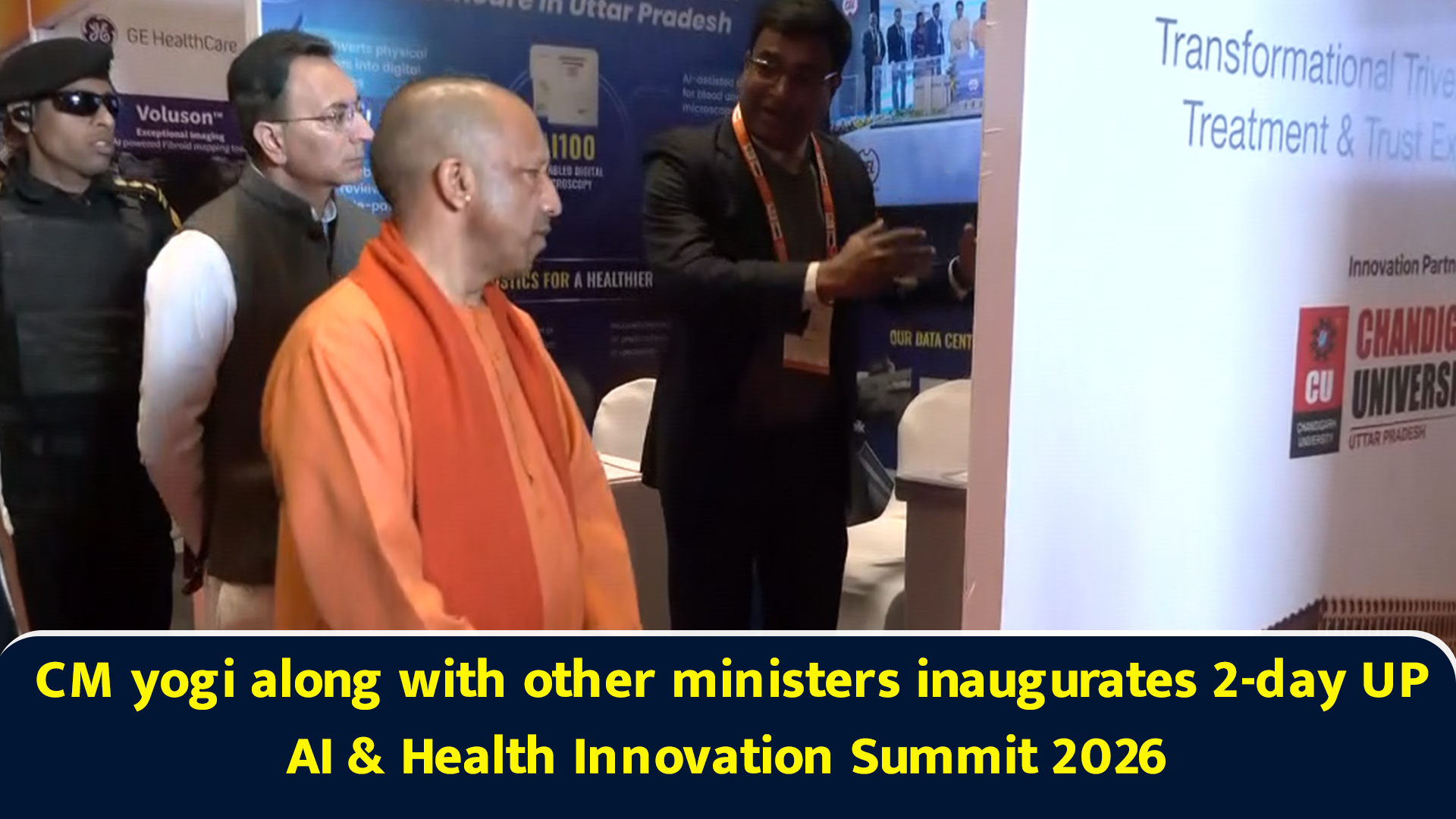 CM Yogi along with other ministers inaugurates 2-day UP AI & Health ...