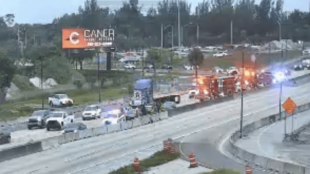 Crash on northbound Turnpike in West Palm Beach causes traffic backup