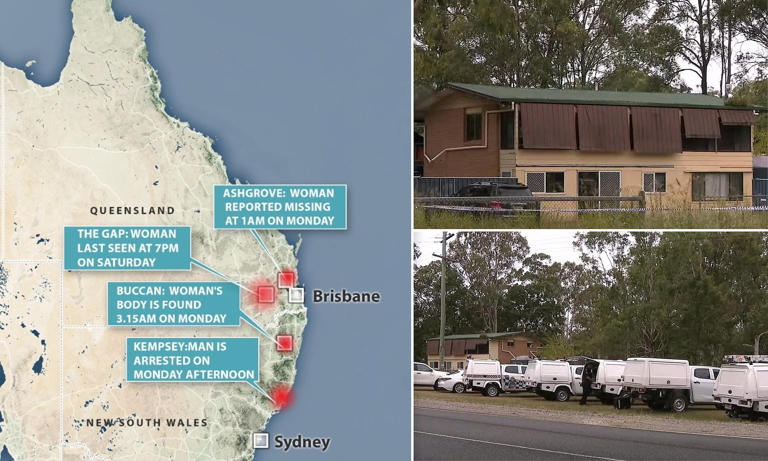 Man is arrested 400km away after a missing woman's body was discovered ...