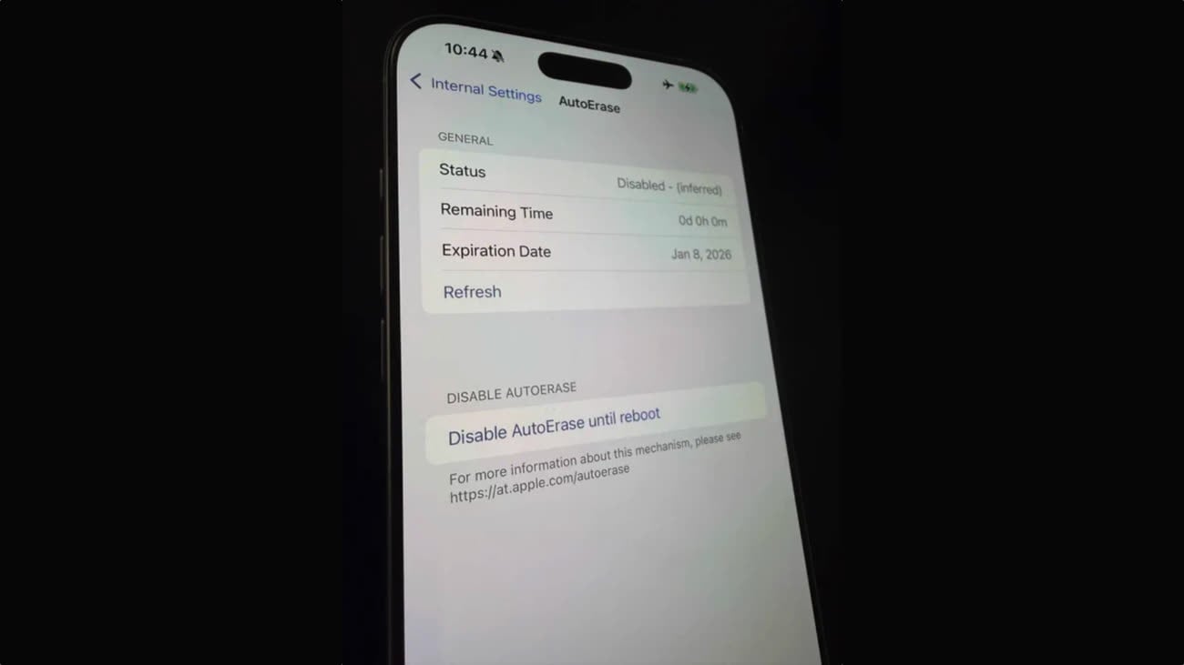 AutoErase : Apple a un mécanisme pour réinitialiser les prototypes oubliés