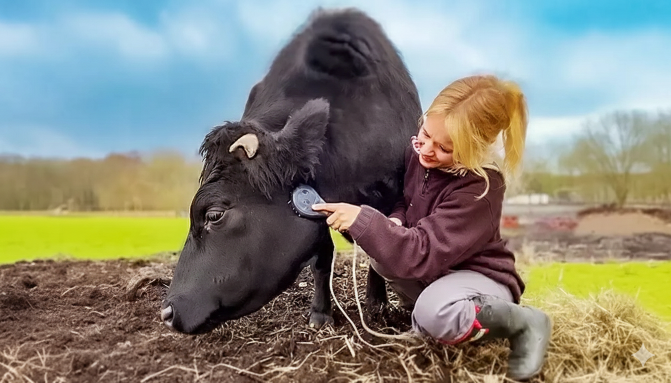 They saved a shy calf - now he’s the family’s cuddle king