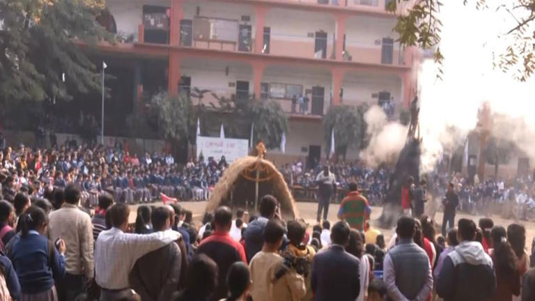 Guwahati school celebrates pre-Magh Bihu with traditional rituals