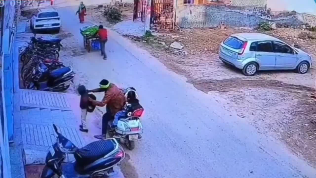 Schoolgirl, 9, left unattended on scooter pulls throttle and whizzes away