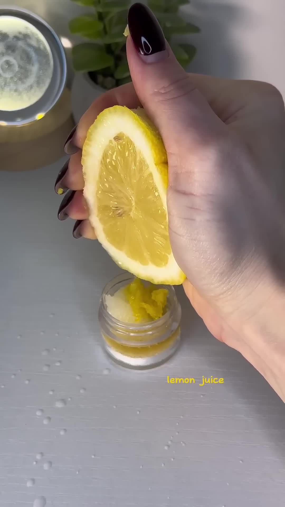 DIY lemon lip scrub | Soft & smooth lips at home🍋