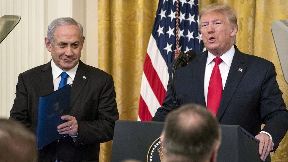 Israeli Prime Minister smiles as Trump states "It's all death in Gaza"