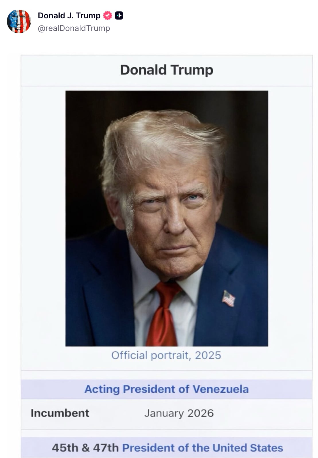 Egomaniac Trump, 79, gives himself a deranged new job title