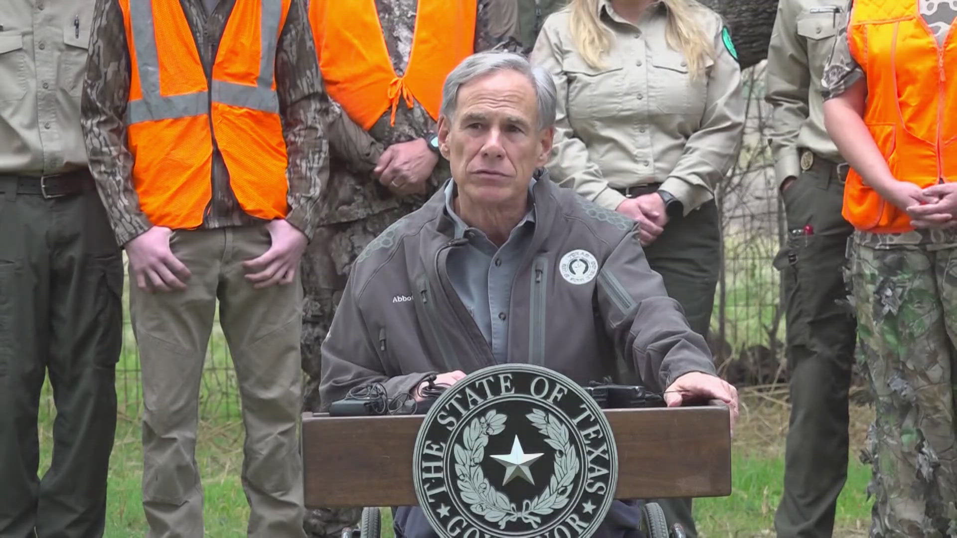 Texas Gov. Greg Abbott tours site of future state park